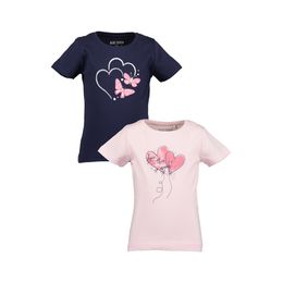 Blue Seven T-Shirt M&auml;dchen Gr&ouml;&szlig;e 122 marine / rosa / melone / wei&szlig;