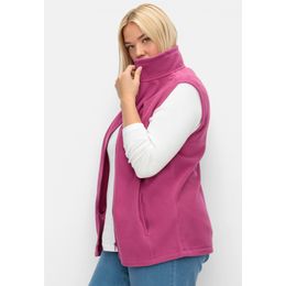 sheego Gro&szlig;e Gr&ouml;&szlig;en Fleeceweste mit Antipilling-Ausr&uuml;stung, fuchsia, Gr&ouml;&szlig;e 52 - Damen
