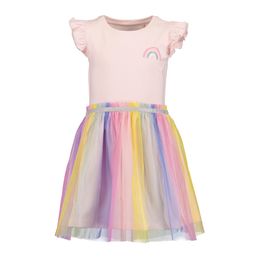 Blue Seven Kleid M&auml;dchen Gr&ouml;&szlig;e 122 dunkelblau / gelb / pink / rosa