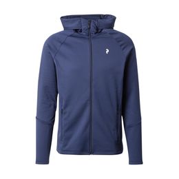 Peak Performance Funktionsfleecejacke 'Rider Essentials' Herren Gr&ouml;&szlig;e XL dunkelblau / wei&szlig;