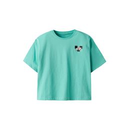 name it T-Shirt 'NKFTARA' M&auml;dchen Gr&ouml;&szlig;e 122/128 mint / flieder / schwarz / wei&szlig;