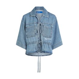 KARL LAGERFELD JEANS Bluse Damen Gr&ouml;&szlig;e XS blue denim
