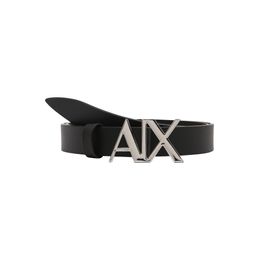 Armani Exchange G&uuml;rtel Damen Gr&ouml;&szlig;e 85 schwarz / silber