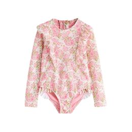 Laura Ashley Badeanzug M&auml;dchen Gr&ouml;&szlig;e 104 grasgr&uuml;n / rosa