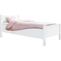 Bett Priess, B:110cm H:85cm L:208cm, wei&szlig;, Schlafzimmer, Betten, "Husum Schlafzimmer Jugendzimmer Rahmenbett", mit Komforth&ouml;he verschiedene