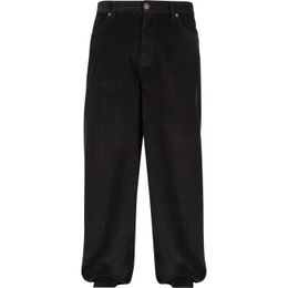 Urban Classics Herren Stoffhose "Urban Classics Herren 90 ́s Corduroy Pants"schwarz, Gr. 34, unifarben, 100% Baumwolle, Hosen