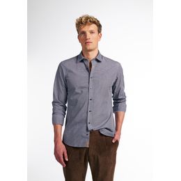 Eterna Herren Langarmhemd "SLIM FIT", braun, Gr. L, Popeline, 70% Baumwolle, 30% Lyocell, Hemden, EASY IRON (b&uuml;gelleicht)