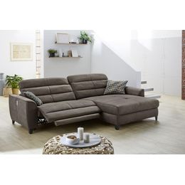 Jockenh&ouml;fer Ecksofa, B:288cm T:105cm, braun, JOCKENH&Ouml;FER GRUPPE, Luxus-Microfaser in Lederoptik (100% Polyester), Wohnzimmer, Sofas, "Double One L-Form, B:
