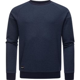Ragwear Herren Sweatshirt "Doren", blau, Gr. S, Material: 50% Baumwolle, 50% Polyester, Sweatshirts, Strukturierter Basic Herren Pullover