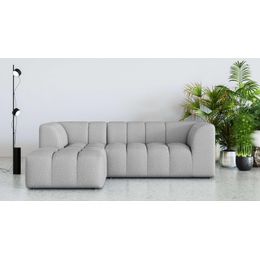Ecksofa Home Affaire, B:255cm H:81cm T:177cm, grau, 100% Polyester, Wohnzimmer, Sofas, "TUURE L-Form, Verl&auml;ssliche Qualit&auml;t, moderne Steppung, Breite