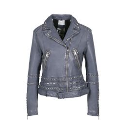 Freaky Nation Damen Lederjacke "Ms.Strass-FN"grau, Gr. M, Oberstoff: 100% Leder; Futter: 100% Baumwolle, Jacken