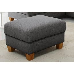 Hocker Home Affaire, B:75cm H:46cm T:63cm, grau, Struktur (100% Polyester);Luxus-Microfaser ALTARA NUBUCK (100% Polyester);MELROSE (100%