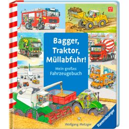 Ravensburger Kinderbuch "Pappbilderbuch, Bagger, Traktor, M&uuml;llabfuhr", B:21,5cm H:24cm T:3cm, bunt, B&uuml;cher