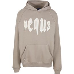 PEQUS Herren Kapuzensweatshirt "PEQUS PEQUS Mythic Logo Hoodie"schwarz greige, Gr. M, bedruckt, 100% Baumwolle, Sweatshirts