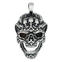 Adelia&acute;s ADELIA ́S Herren Kettenanh&auml;nger "Herren Anh&auml;nger &ndash; Totenkopfanh&auml;nger aus Edelstahl", Edelstahlsilber, Edelstahl, Schmuckanh&auml;nger, Ideal als Geschenk &ndash;