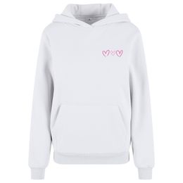 MISS TEE Damen Kapuzenpullover "Miss Tee Always Trust Your Heart Ladies Fluffy Hoody"wei&szlig;, Gr. M, mehrfarbig, 70% Baumwolle, 30% Polyester, Pullover