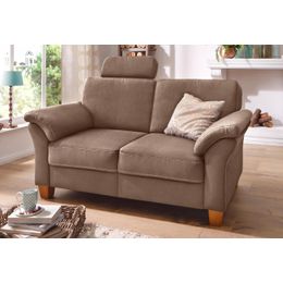 2-Sitzer Home Affaire, B:156cm H:87cm T:88cm, braun, Struktur (100% Polyester);Luxus-Microfaser ALTARA NUBUCK (100% Polyester);MELROSE (100%