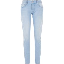 2Y STUDIOS Herren Bequeme Jeans "2Y Studios Herren 2Y Destroyed Skinny Fit Jeans"blau, Gr. 33, unifarben, 97% Baumwolle, 3% Elasthan, Jeans