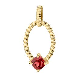 Firetti Damen Kettenanh&auml;nger "Schmuck Geschenk Gold 333 Halsschmuck Anh&auml;nger ovale Form", Gelbgold 333, 0,95 ggelbgoldfarben, rot, rot, Gelbgold 333,