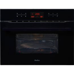 Amica Backofen mit Mikrowelle "EBC 841 600 S", B:59,5cm H:45,4cm T:56,85cm, schwarz, Back&ouml;fen, Platzsparender Komfort f&uuml;r schnelles und vielseitiges