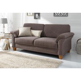 2-Sitzer Home Affaire, B:156cm H:87cm T:88cm, braun, Struktur (100% Polyester);Luxus-Microfaser ALTARA NUBUCK (100% Polyester);MELROSE (100%