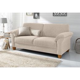 3-Sitzer Home Affaire, B:186cm H:87cm T:88cm, beige, Struktur (100% Polyester);Luxus-Microfaser ALTARA NUBUCK (100% Polyester);MELROSE (100%