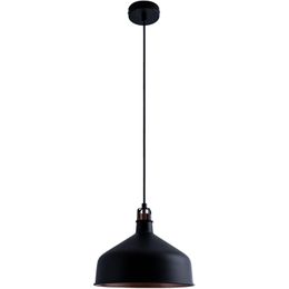 Paco Home Pendelleuchte "JAMES", 1, &Oslash; 30cm H: 19,5cm, schwarz, Esszimmer, Leuchten, K&uuml;chenlampe H&auml;ngend H&auml;ngelampe Esszimmer Esstischlampe Industrial