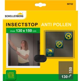 Schellenberg Fliegengitter-Gewebe "mit Pollenschutz f&uuml;r Fenster", B/H: 130cm x 153cm, 1er Pack, grau, Insektenschutzgitter, Insektenschutz, einfache