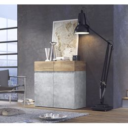 Kommode Home Affaire, B:90cm H:86cm T:40cm, grau, FSC-zertifizierter Holzwerkstoff, Flur, Sideboards, "Rimini", Breite 90 cm