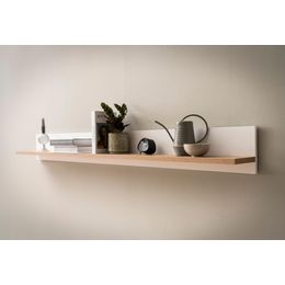 Wandboard Home Affaire, B:180cm H:20cm T:20cm, wei&szlig;, FSC-zertifizierter Holzwerkstoff, Regale, "Salerno, modernes Wandregal, Wandhalter mit