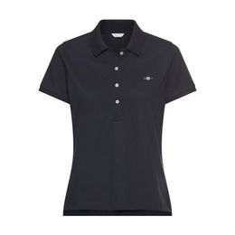 Gant Damen Poloshirt "Slim Shield Cap Logo Polo", blau, Gr. S, Piqu&eacute;, Obermaterial: 100% Baumwolle, Shirts