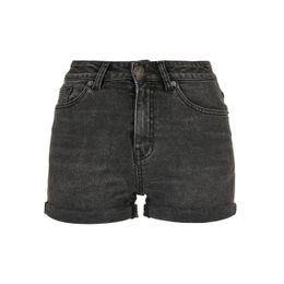 Urban Classics Damen Stoffhose "Urban Classics Damen Ladies 5 Pocket Shorts"schwarz stone washed, Gr. 28, unifarben, 98% Baumwolle, 2% Elasthan, Hosen