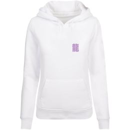 MisterTee Damen Kapuzensweatshirt "MisterTee Damen Ladies Glory Dragon V2 Hoody"wei&szlig;, Gr. L, bedruckt, 65% Baumwolle, 35% Polyester, Sweatshirts