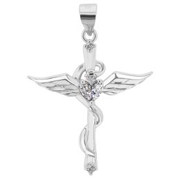 Adelia&acute;s ADELIA ́S Damen Kettenanh&auml;nger "Unisex Anh&auml;nger &ndash; Kreuzanh&auml;nger aus 925 Silber", Silber 925 (Sterlingsilber)silber, Silber 925 (Sterlingsilber),