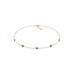 Elli Damen Collier "Choker Evil Eye Emaille 925 Silber", 36, ohne Stein, Silber 925 (Sterlingsilber), L: 36, gold, Silber 925 (Sterlingsilber),