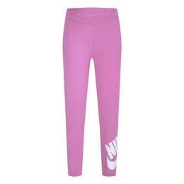 Nike Sportswear M&auml;dchen Leggings, 104 (4), N-Gr, pink, Jersey, Obermaterial: 94% Baumwolle, 6% Elasthan, Hosen, f&uuml;r Kinder, sportlicher Stil, f&uuml;r