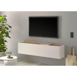 TV-Schrank Home Affaire, B:150cm H:35cm T:30cm, wei&szlig;, FSC-zertifizierter Holzwerkstoff, Wohnzimmer, Schr&auml;nke, "City/Giron, moderner H&auml;ngeschrank,