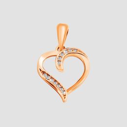 Adelia&acute;s ADELIA ́S Damen Kettenanh&auml;nger "Anh&auml;nger &ndash; Herz Herzanh&auml;nger aus 925 Silber mit Zirkonia", Silber 925 (Sterlingsilber)gold, Silber 925