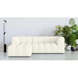 Ecksofa Home Affaire, B:255cm H:81cm T:177cm, beige, 100% Polyester, Wohnzimmer, Sofas, "TUURE L-Form, Verl&auml;ssliche Qualit&auml;t, moderne Steppung,