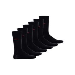 Hugo Herren Kurzsocken "Socken 2P RS UNI CC 6er Pack", Gr. 43, schwarz, Obermaterial: 83% Baumwolle CO. 15% Polyamid PA. 2% Elasthan EL., Socken