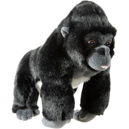 Heunec Kinder Kuscheltier "Endangered, Gorilla 26 cm", schwarz, Polyester, H:26cm, Pl&uuml;schfiguren