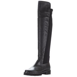 Gabor Damen Overkneestiefel "Gabor Stiefel Leder/Textil", Gr. 41, schwarz, Leder, Textil, Schuhe