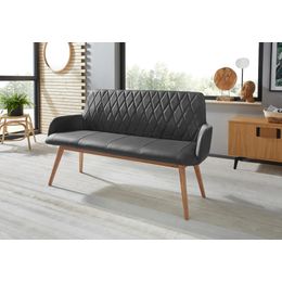 Sitzbank OTTO HOME, B:160cm H:88cm T:60cm, schwarz, Leder, Esszimmer, Sitzb&auml;nke, "Brest", Schuhbank, Garderobenbank, Bank Breite 160 cm