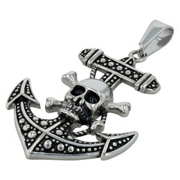 Adelia&acute;s ADELIA ́S Herren Kettenanh&auml;nger "Herren Anh&auml;nger &ndash; Totenkopfanh&auml;nger aus Edelstahl", Edelstahlsilber, Edelstahl, Schmuckanh&auml;nger, Ideal zum