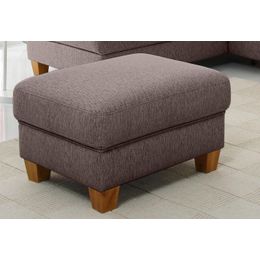 Hocker Home Affaire, B:75cm H:46cm T:63cm, braun, Struktur (100% Polyester);Luxus-Microfaser ALTARA NUBUCK (100% Polyester);MELROSE (100%