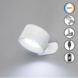 EASY BY FHL LED Wandleuchte "Magnetics", 1, H: 4,5cm, 1 Stk., wei&szlig;, Leuchten, LED,MobilesLicht,Akkulampe,Farbtemperatureinstellung,Dimmbar