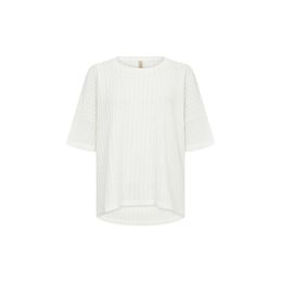 soyaconcept Damen Kurzarmhemd "Soya Concept T-shirt SHONAS 2"1100 sanftes wei&szlig;, Gr. XS, Obermaterial: 70% Baumwolle, 30% Polyester, Hemden