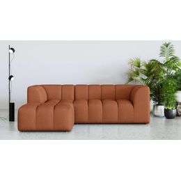 Ecksofa Home Affaire, B:255cm H:81cm T:177cm, rot, 100% Polyester, Wohnzimmer, Sofas, "TUURE L-Form, Verl&auml;ssliche Qualit&auml;t, moderne Steppung, Breite