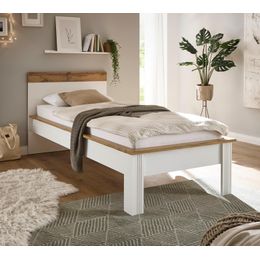 Einzelbett OTTO HOME, B:107cm H:94cm L:210cm, wei&szlig;, Betten, "WESTMINSTER Bett im Landhausstil, Doppelbett, Bettgestell", in verschiedenen Farben
