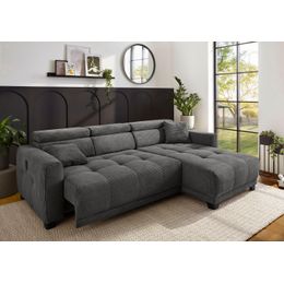 Jockenh&ouml;fer Ecksofa, B:263cm T:115cmgrau 426, 09, JOCKENH&Ouml;FER GRUPPE, Korpus: 100% Polyester;Kissen: 100% Polyester, Wohnzimmer, Sofas, "Cremona, L-Form, B: